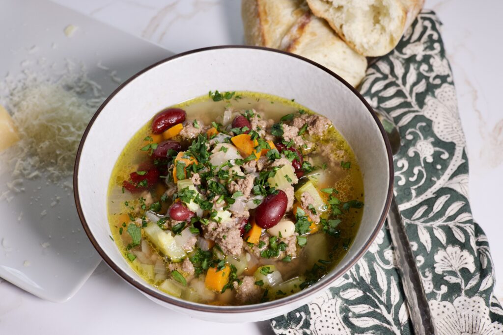 Beef Minestrone Soup - Taylor Dukes Wellness